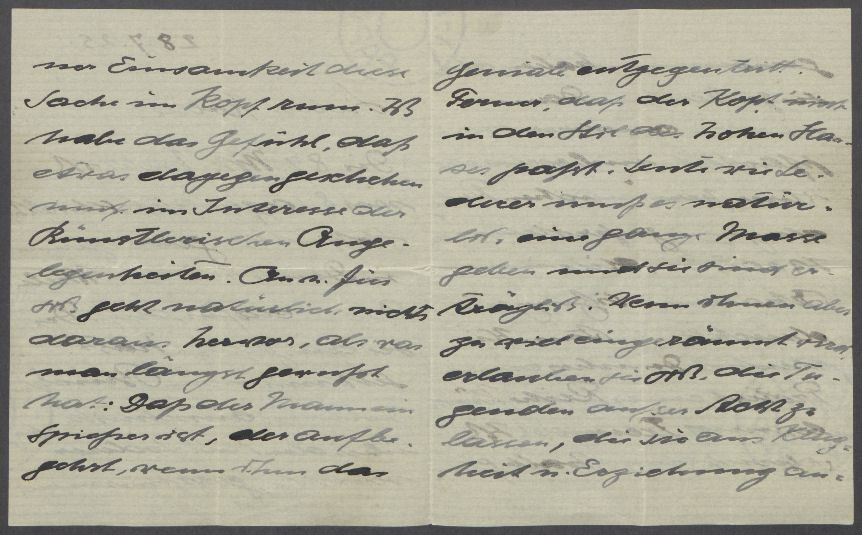 Brief von Richard Scheibe an Georg Kolbe | GKM Online Sammlung