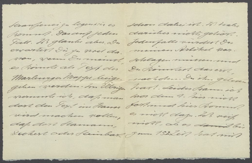 Brief von Richard Scheibe an Georg Kolbe | GKM Online Sammlung