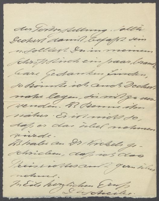 Brief von Richard Scheibe an Georg Kolbe | GKM Online Sammlung