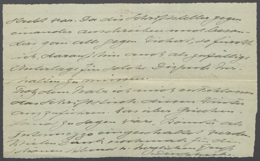 Brief von Richard Scheibe an Georg Kolbe | GKM Online Sammlung