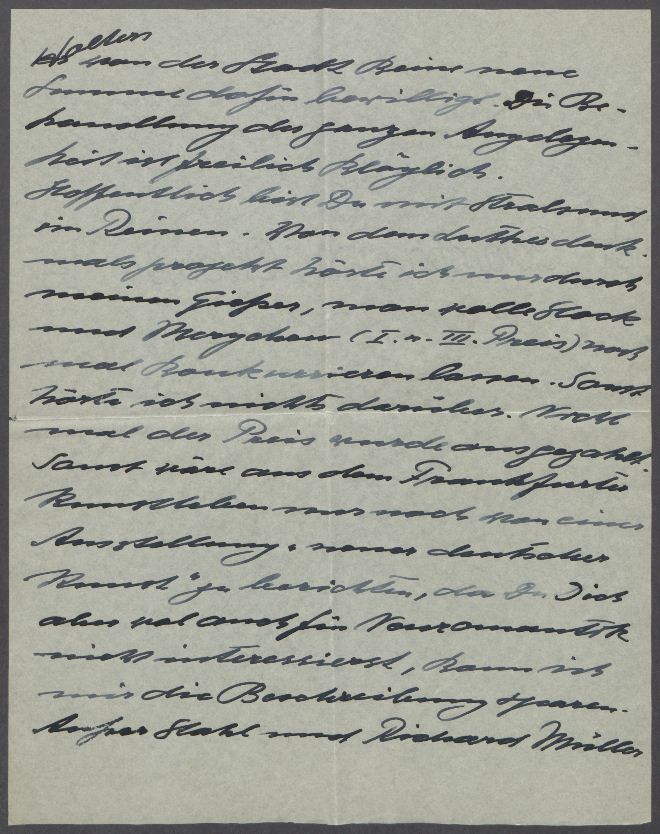 Brief von Richard Scheibe an Georg Kolbe | GKM Online Sammlung