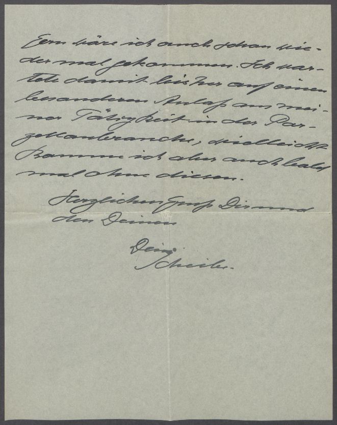 Brief von Richard Scheibe an Georg Kolbe | GKM Online Sammlung