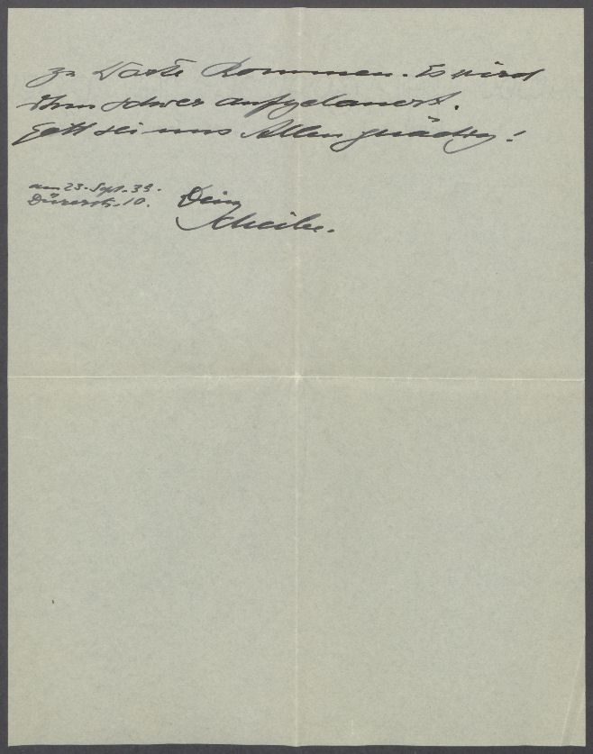 Brief von Richard Scheibe an Georg Kolbe | GKM Online Sammlung